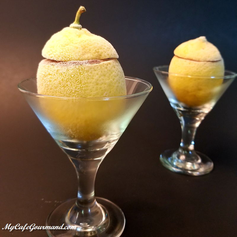 Lemon Shells Stuffed With Ice Cream - My Café Gourmand